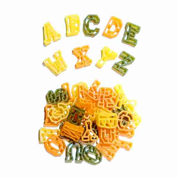 Organic Tricolour Alphabet Pasta - Unpackt