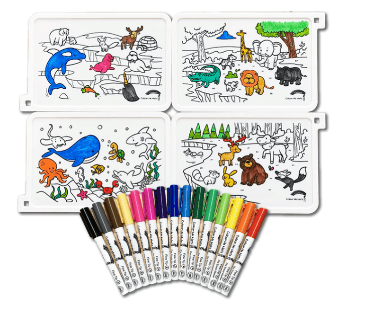 Reusable Colouring Mat Bundle- Natural Animal Habitats - Unpackt